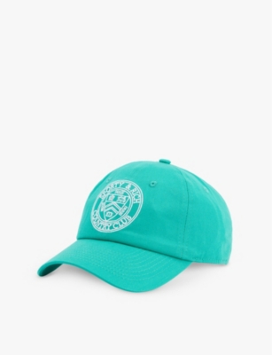 SPORTY & RICH - Crest Embroidered curved-peak cotton-twill cap ...