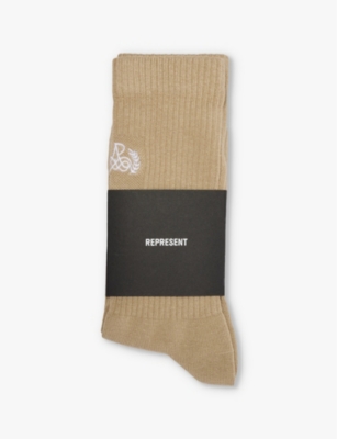 REPRESENT - Brand-embroidered stretch-cotton blend socks | Selfridges.com