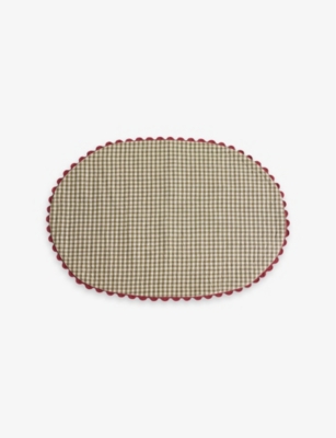 SOHO HOME - Munro checked linen and cotton placemats set of four ...