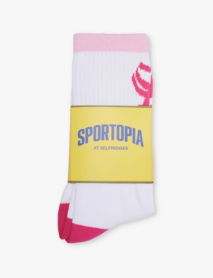 SPORTOPIA - Contrast-trim branded cotton-knit socks | Selfridges.com