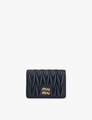 MIU MIU - Brand-plaque leather cardholder | Selfridges.com