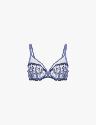 SIMONE PERELE - Intrigue plunge full-cup underwired lace bra ...