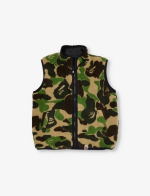A BATHING APE - ABC Camo Boa Ripstop reversible fleece vest 2-9 years ...