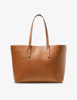 ASPINAL OF LONDON - East West logo-embellished leather tote bag ...