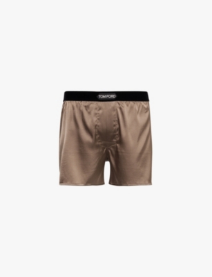 TOM FORD - Branded waistband silk-blend boxer | Selfridges.com