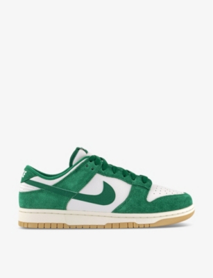 NIKE - Dunk Low panelled leather and woven low-top trainers ...