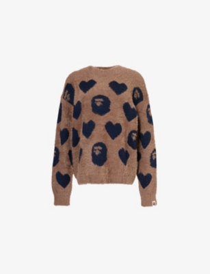 A BATHING APE - I Love Bape monogram knitted jumper | Selfridges.com