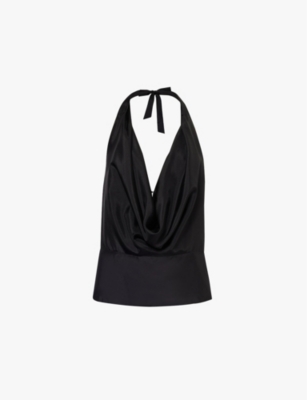 REFORMATION - Reformation x Laura Harrier Holt halter-neck silk top ...