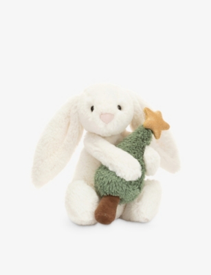 JELLYCAT - Bashful Bunny with Christmas Tree soft toy 18cm | Selfridges.com