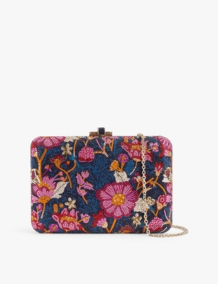 JUDITH LEIBER COUTURE - Brocade Slim Slide crystal clutch bag ...