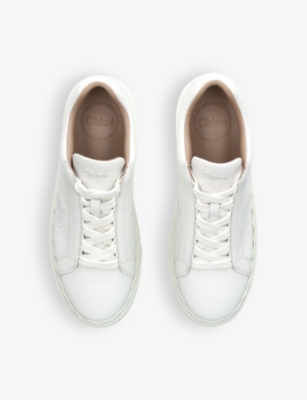 CHLOE - Nama Runner contrast hand-stich leather low-top trainers ...