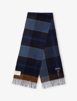BARBOUR - Inverness check-pattern wool scarf | Selfridges.com