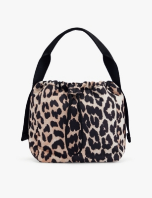 GANNI - Festival animal-print recycled polyester shell bag | Selfridges.com