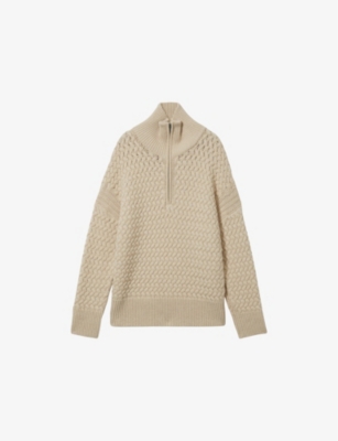 REISS - Reiss x 100 Ciels Devon half-zip wool and cashmere-blend jumper ...