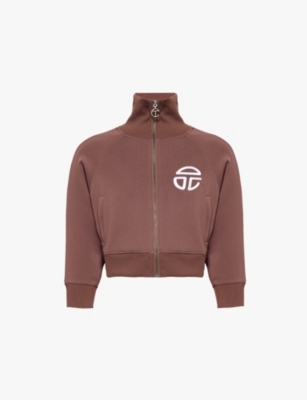 TELFAR - Logo-embroidery cropped jersey jacket | Selfridges.com