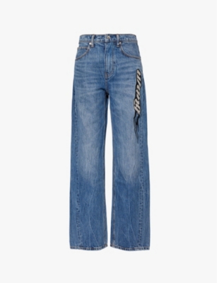 ALEXANDER WANG - Blade-Logo Balloon wide-leg denim jeans | Selfridges.com