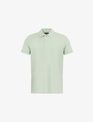 TOM FORD - Side-slit regular-fit cotton-blend polo shirt | Selfridges.com