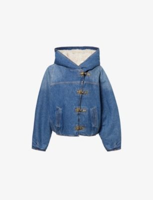 ISABEL MARANT - Biane Faux-Fur-Lined Denim Jacket | Selfridges.com