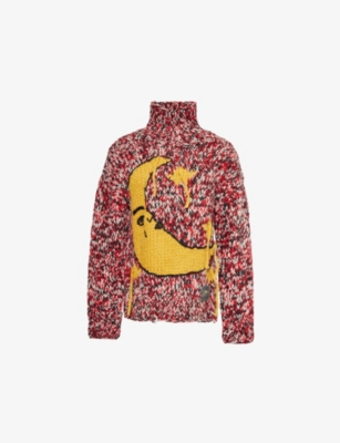 GANNI - Crescent-moon funnel-neck wool-knit jumper | Selfridges.com