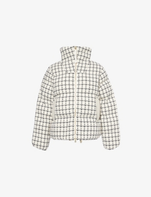VARLEY - Eugene Check Puffer oversized wool-blend twill jacket ...