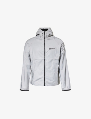 PLACES + FACES - Reflective hooded relaxed-fit shell windbreaker jacket ...