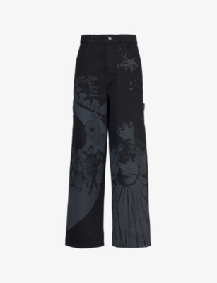 MARC JACOBS - Marc Jacobs x The Wizard of Oz graphic-wash wide-leg ...