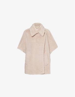 MAX MARA - Tebe teddy-texture alpaca and wool-blend short cape ...