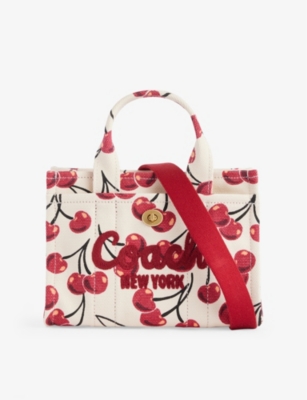 COACH - Cherry Cargo 20 mini cotton-canvas tote bag | Selfridges.com
