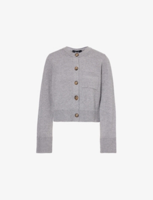 ME AND EM - Flared-cuffs patch-pocket wool and cashmere-blend cardigan ...