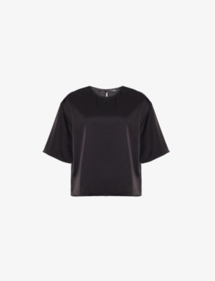LESET - Barb boxy satin top | Selfridges.com
