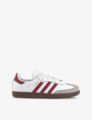 ADIDAS - Samba OG logo-embellished leather and suede low-top trainers ...