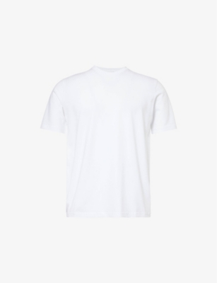 ARNE - Brand-embroidery crew-neck slim-fit stretch-cotton T-shirt ...