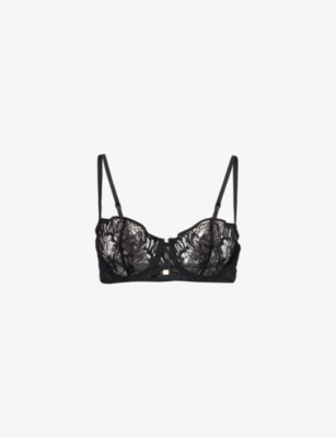 AUBADE - Love Soul Embroidered Half-Cup Lace Bra | Selfridges.com