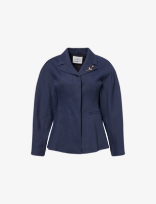 MARELLA - Marella x Emily Ratajkowski Rounded Linen-Blend Blazer ...