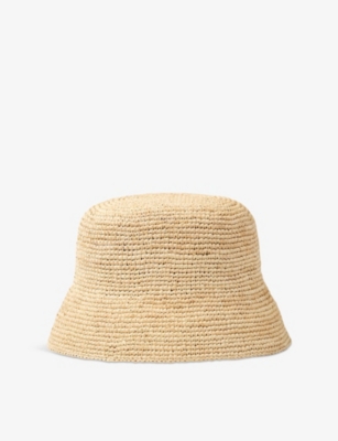 SANDRO - Logo-Tag Raffia Bucket Hat | Selfridges.com