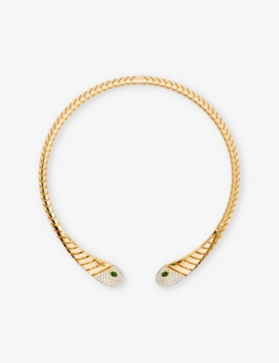 APM MONACO - Kaa Wrap Around 18ct Yellow Gold-Plated Alloy and Cubic ...