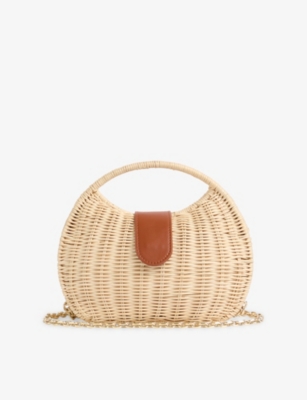LK BENNETT - Lulu Straw Rattan Box Grab Bag | Selfridges.com