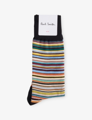 PAUL SMITH - Signature-Striped Stretch Cotton-Blend Socks | Selfridges.com