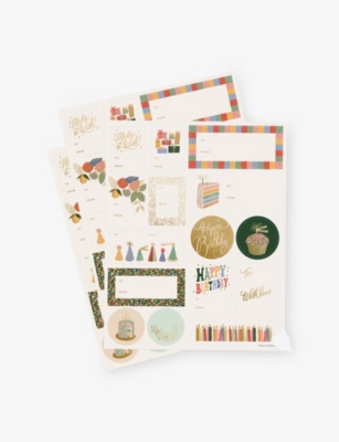 RIFLE PAPER - Birthday Cake Sticker Set | Selfridges.com
