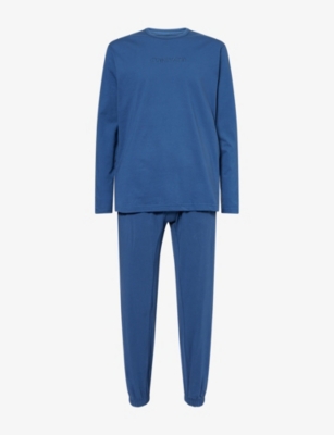 CALVIN KLEIN - Logo-Embroidered Cotton Lounge Set | Selfridges.com