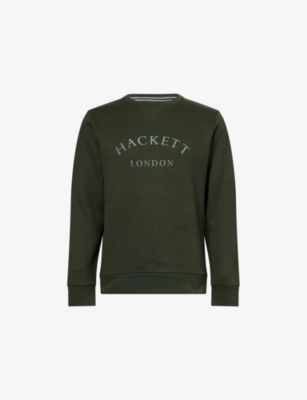 HACKETT - Heritage Logo-Print Cotton-Blend Sweatshirt | Selfridges.com