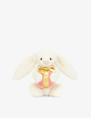 JELLYCAT - Bashful Bunny With Present Soft Toy 18cm | Selfridges.com