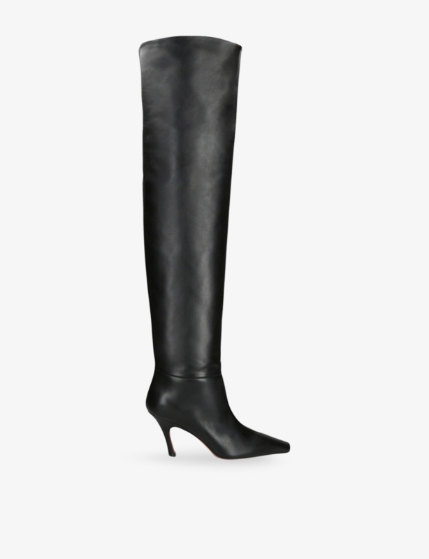 AMINA MUADDI - Jamie 80 Leather Thigh-High Boots | Selfridges.com