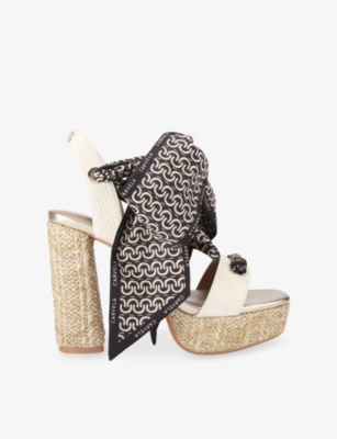 CARVELA - Sorrento Scarf Woven Heeled Platform Sandals | Selfridges.com