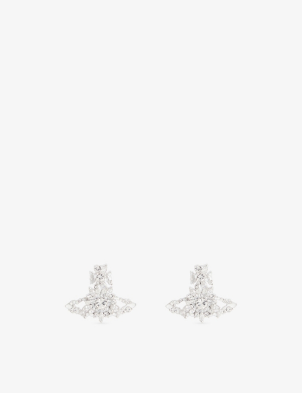 VIVIENNE WESTWOOD JEWELLERY - Ariella Brass and Cubic Zirconia Stud ...