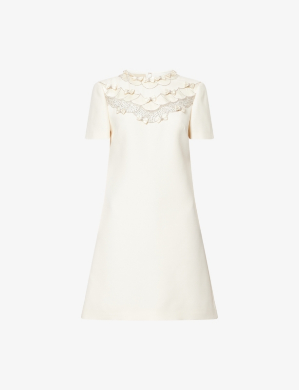 VALENTINO GARAVANI - V-Neck Long-Sleeve Denim Shirt | Selfridges.com