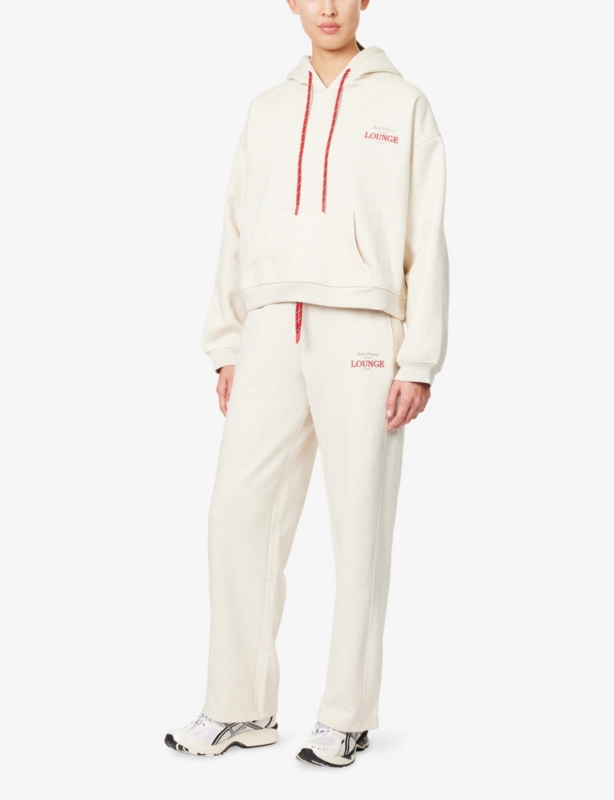 LOUNGE UNDERWEAR - Logo Label Straight-Leg Cotton-Jersey Jogging ...