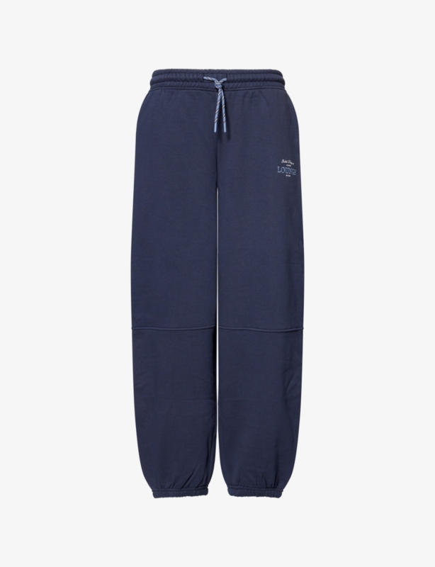 LOUNGE UNDERWEAR - Logo Label Straight-Leg Cotton-Jersey Jogging ...