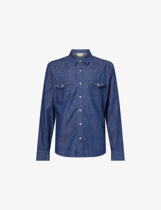 AUSTIN POST - Pressed-Crease Wide-Leg Denim Jeans | Selfridges.com