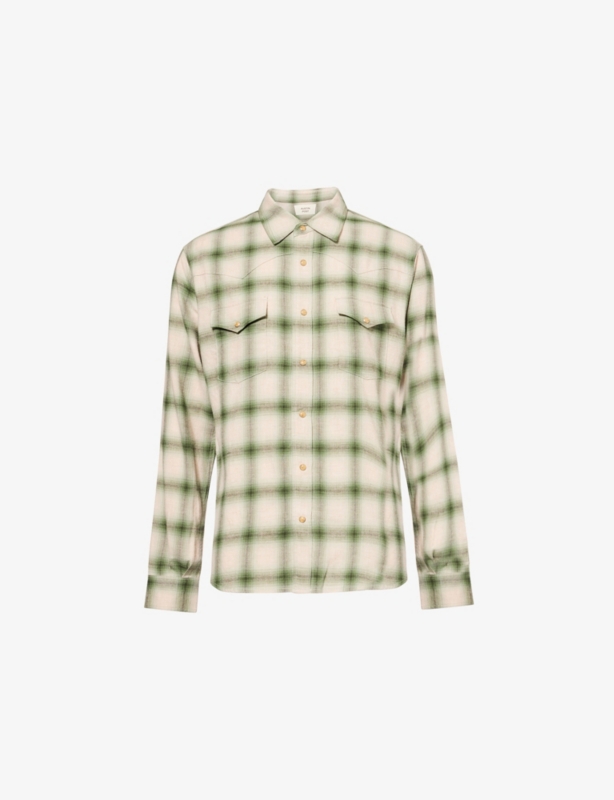 AUSTIN POST - Open Collar Plaid Woven Shirt | Selfridges.com